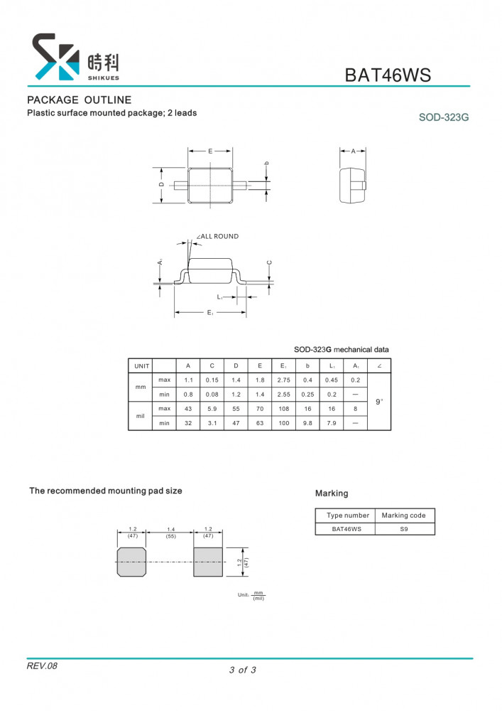 BAT46WS datasheet page 3