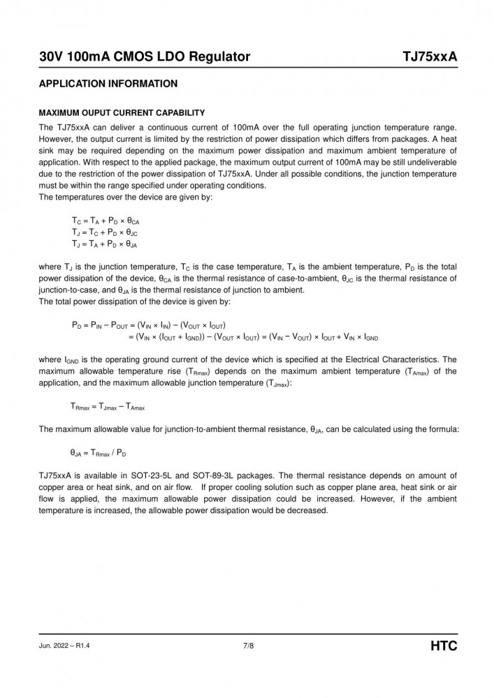 TJ7550AGSF5 datasheet page 7
