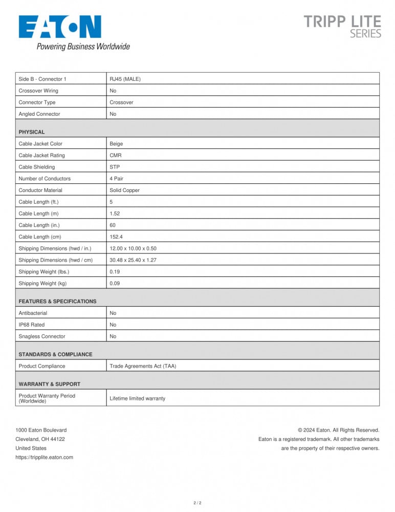EATON N266-005 technical document page 2