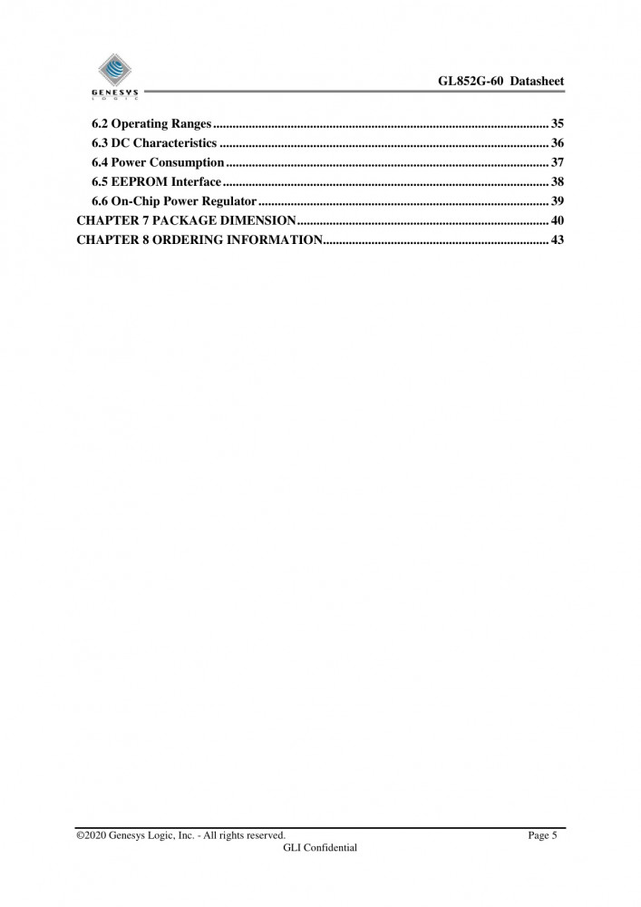 GL852G-HHY60 datasheet page 5