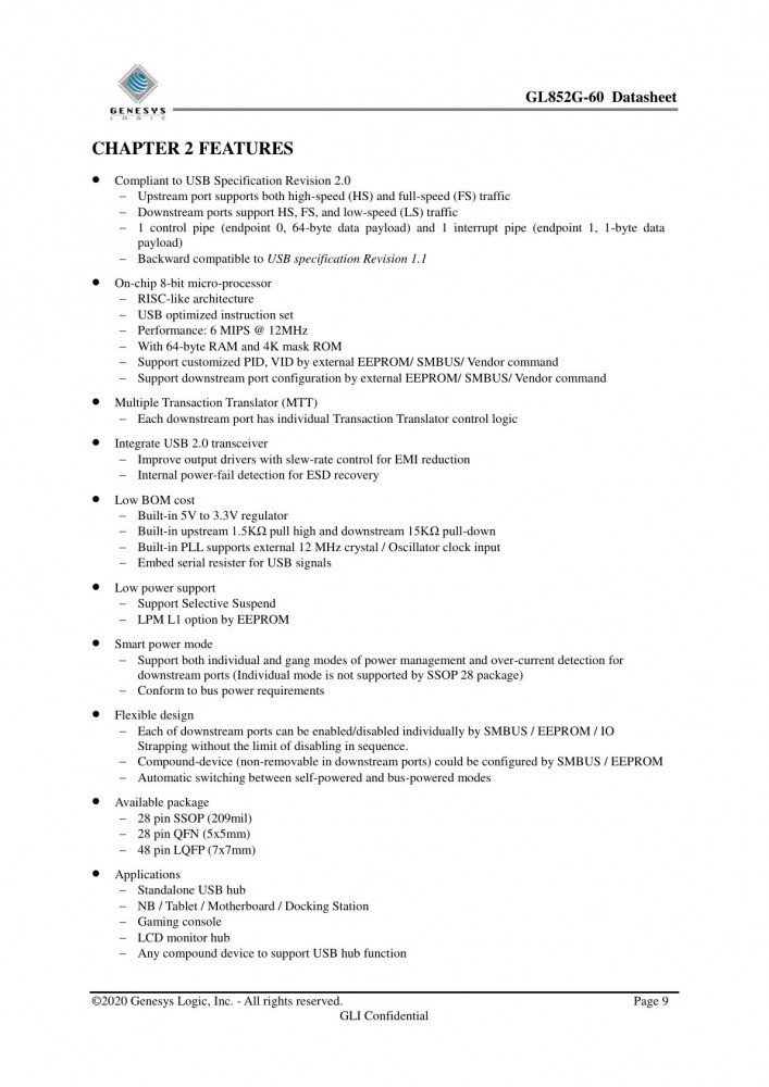 GL852G-HHY60 datasheet page 9