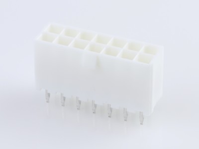 Mini-Fit Jr. Vertical Header, 4.20mm Pitch, Dual Row, 14 Circuits, without Snap-in Plastic Peg PCB Lock, Gold, Natural for sale