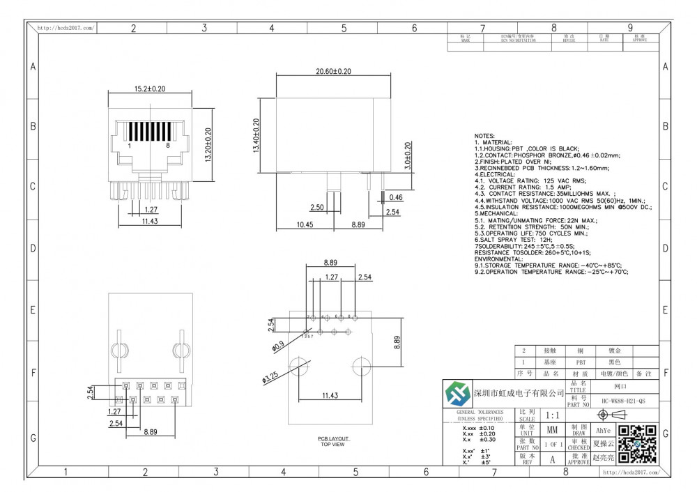 HC-WK88-H21-QS technical document