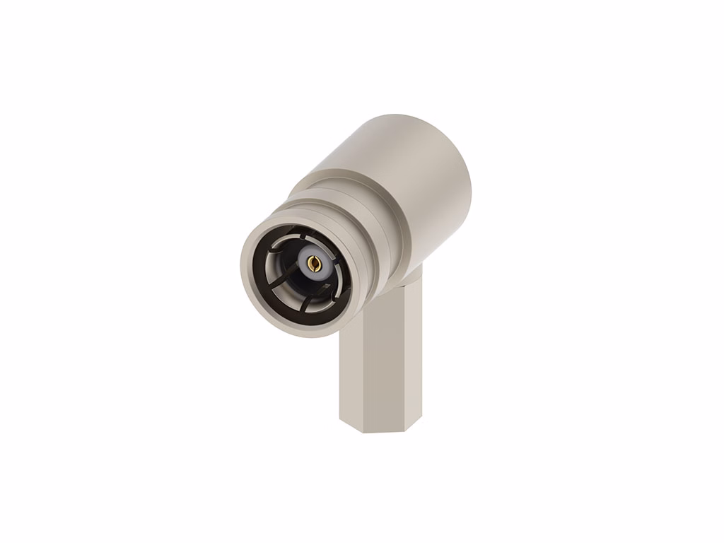 FAKRA Plug, Straight, Crimp, RG-178 Cable, Die Cast Body, Nickel (Ni) Plated, Keying Code A, Tray, 50 Ohms