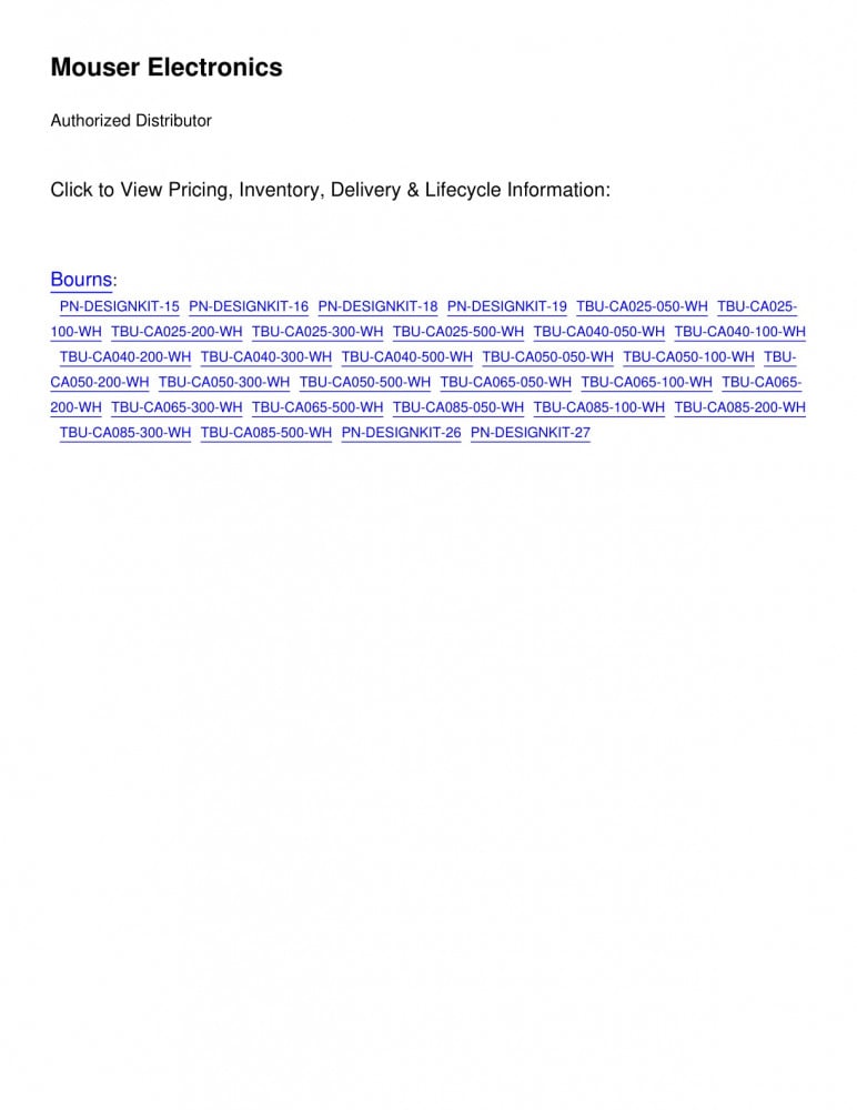 BOURNS TBU-CA series datasheet page 8