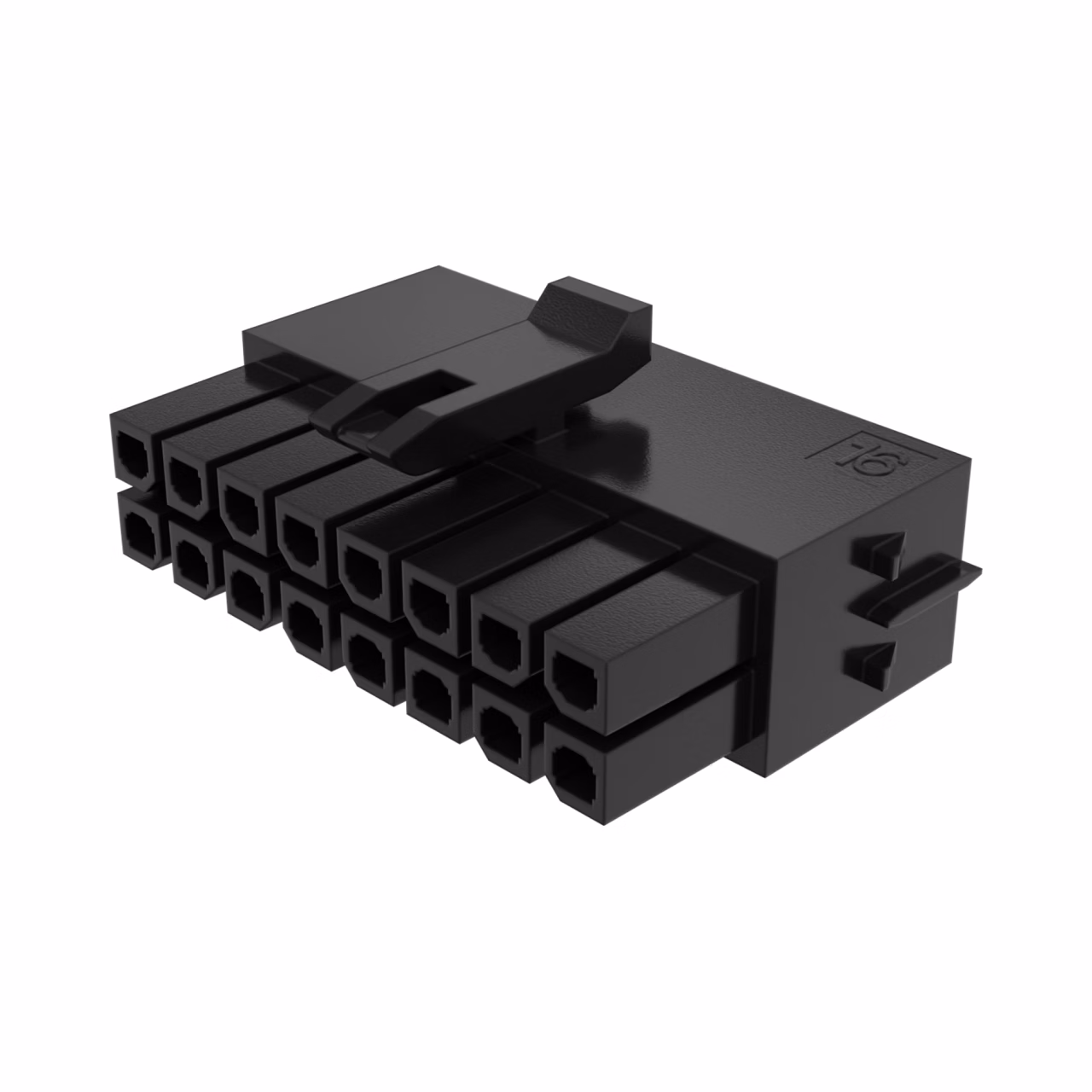 Micro-Fit+ Receptacle Housing, Dual Row, 16 Circuits, UL 94V-0, Glow-Wire Capable, Black for sale