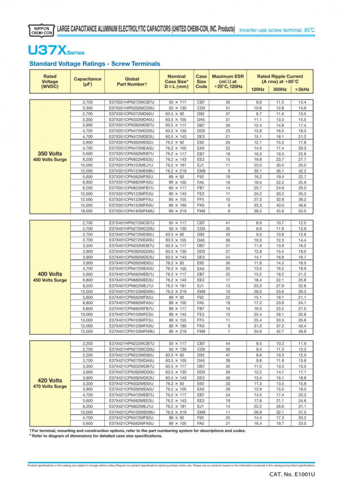 U37X technical document, page 6