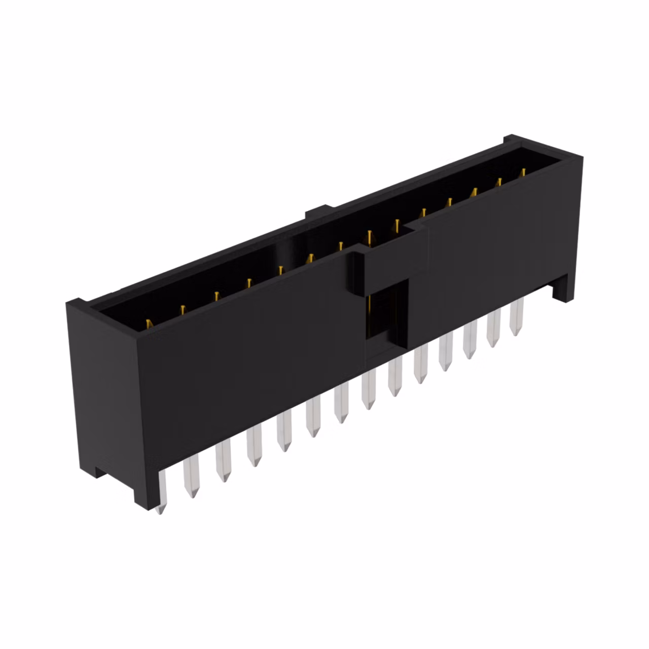 C-Grid III PCB Header, 2.54mm Pitch, Through Hole, Single Row, Vertical, Shrouded, 14 Circuits, 0.05µm Gold (Au) Flash Plating for sale