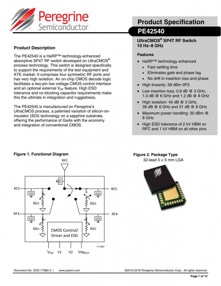PE42540F-Z document page 1