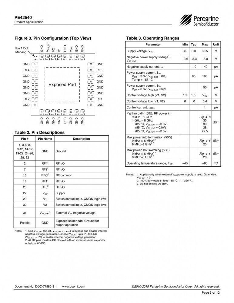 PE42540F-Z document page 3