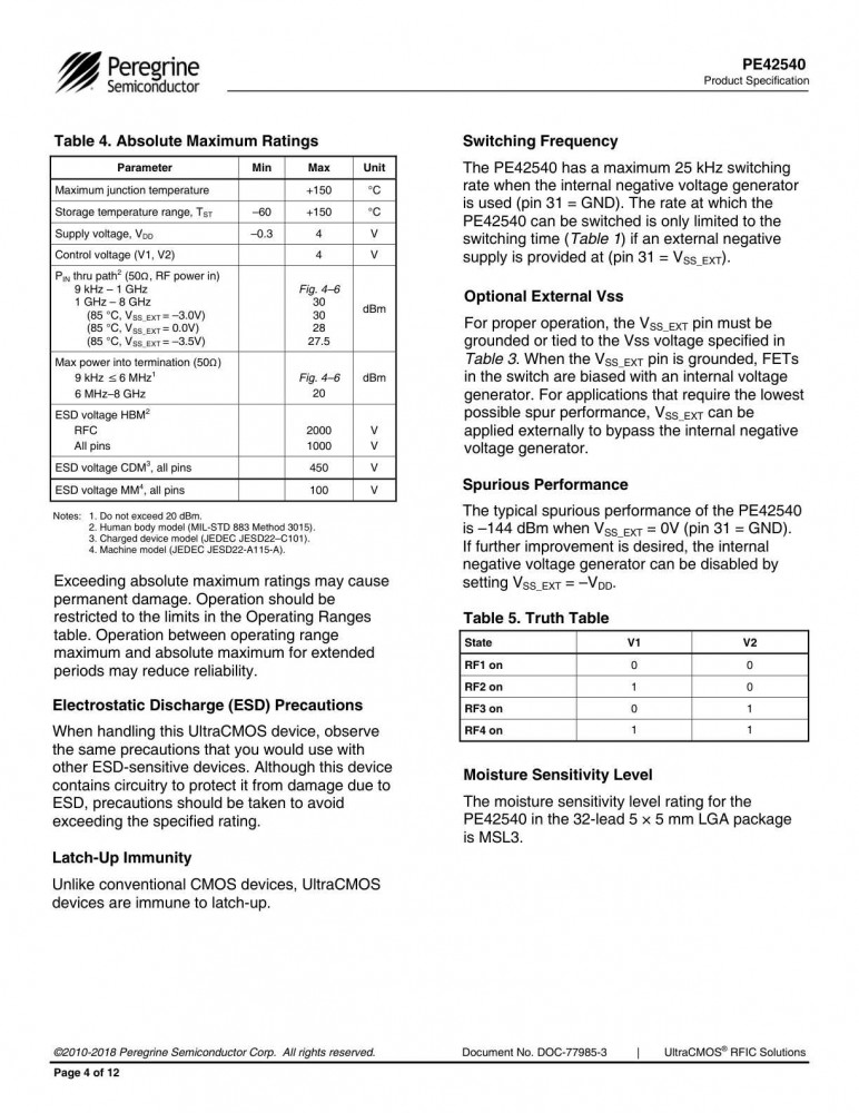 PE42540F-Z document page 4
