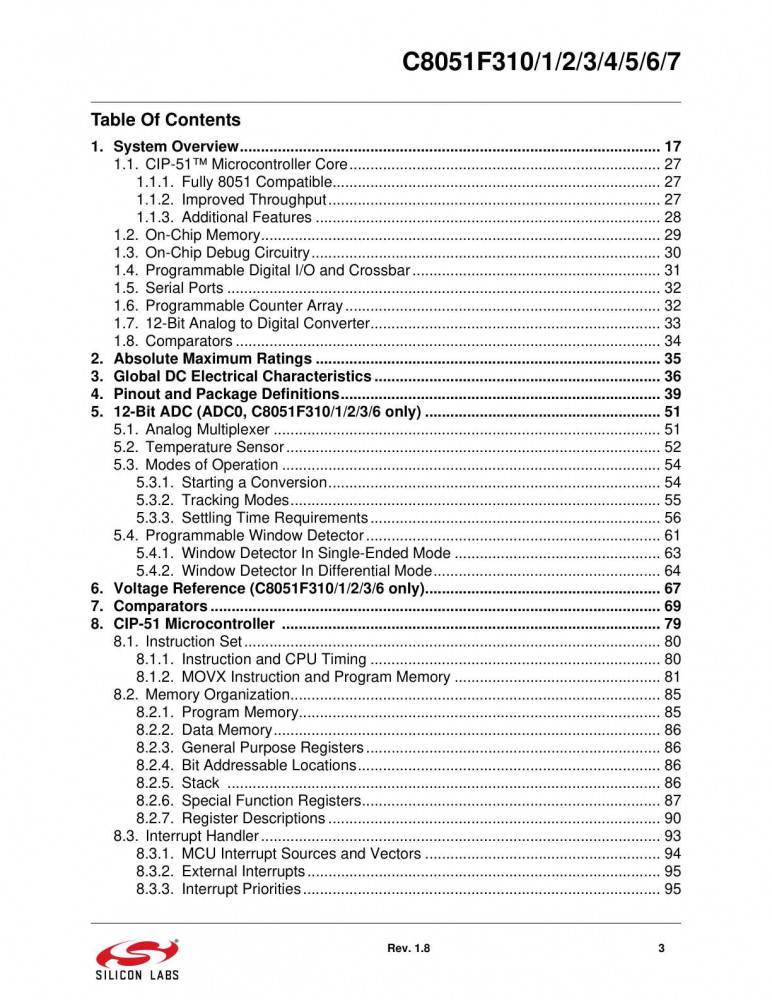 C8051F314-GQ datasheet page 3