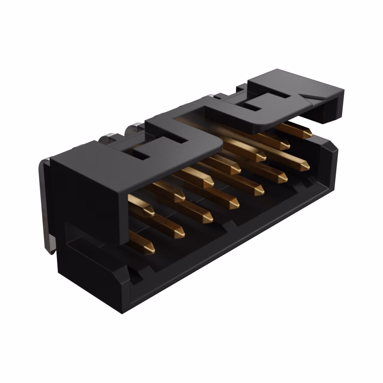 Slim-Grid Header, 18 Circuits, Surface Mount, Vertical, Unshrouded, 0.05µm Overall Gold (Au) Plated, with Pick-and-Place Cap, Tube, Lead-Free