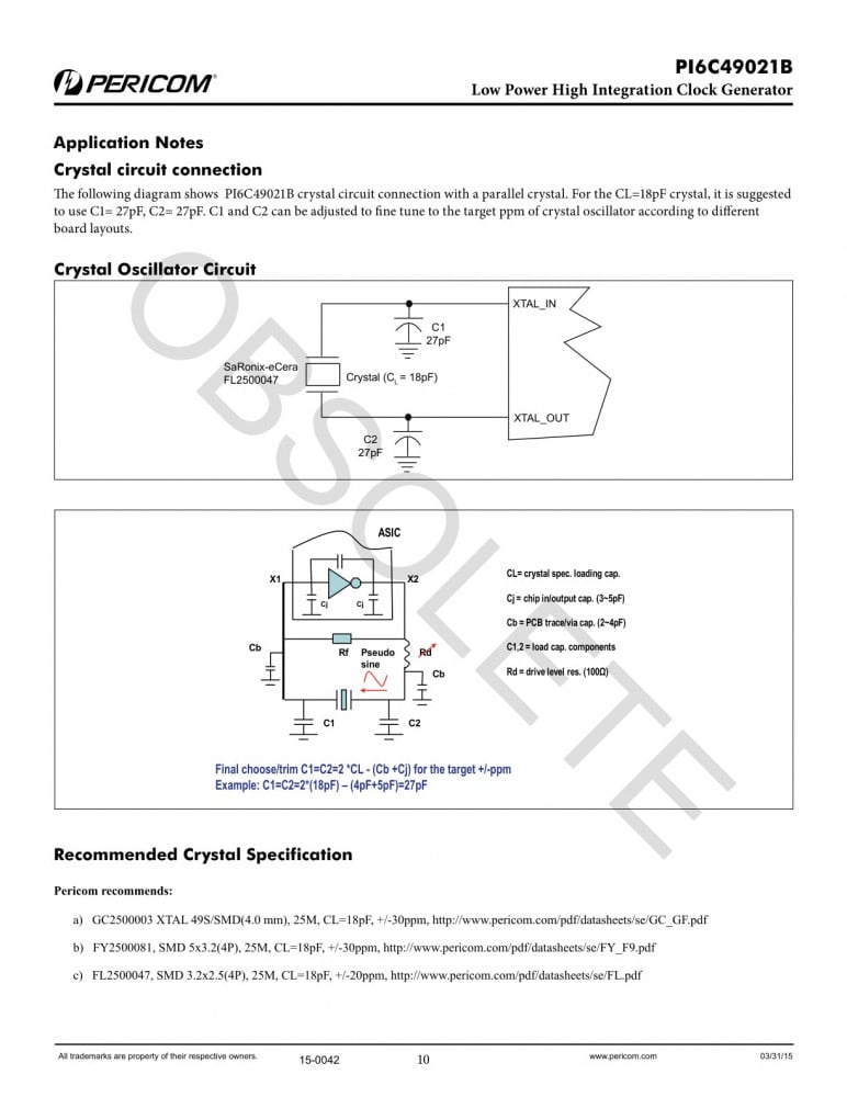PI6C49021BZDIEX datasheet page 10