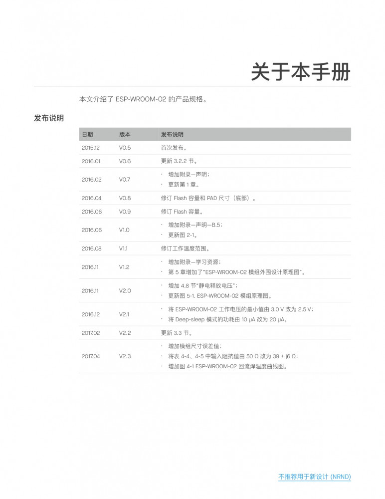 ESP-WROOM-02 technical document page 2