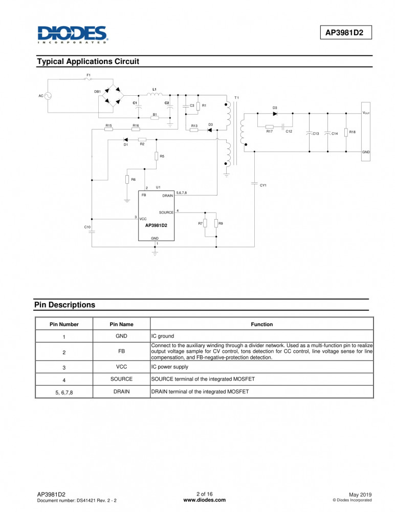 AP3981D2S-13 datasheet page 2