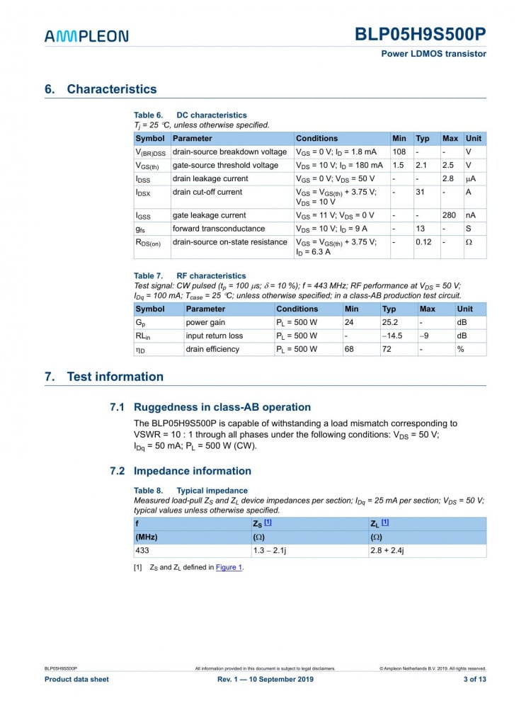 BLP05H9S500PY datasheet page 3