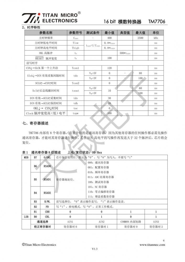 TM7706 datasheet page 4