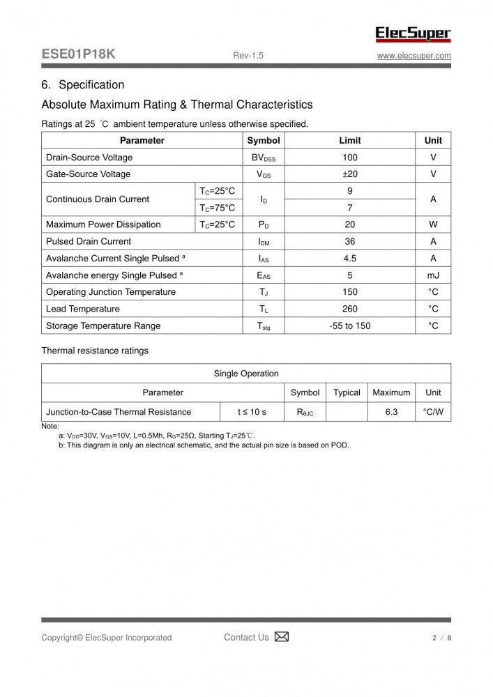 ESE01P18K datasheet page 2