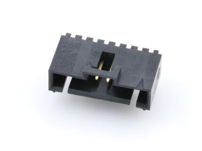 2.54mm Pitch SL Header, Single Row, Right Angle, 3.05mm Pocket, Shrouded, with Latch and Split Pegs, 2 Circuits, 0.38µm Gold (Au) Selective Plating, Tin (Sn) PC Tail Plating