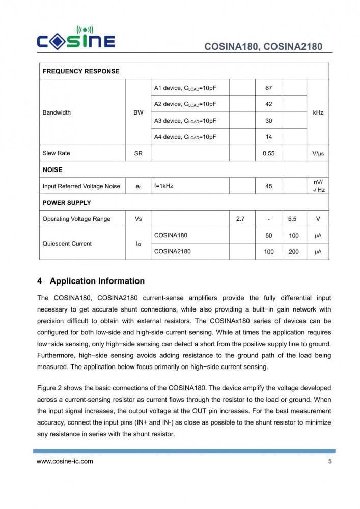COSINA180A3 datasheet page 5