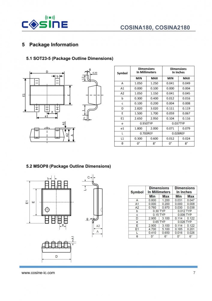 COSINA180A3 datasheet page 7