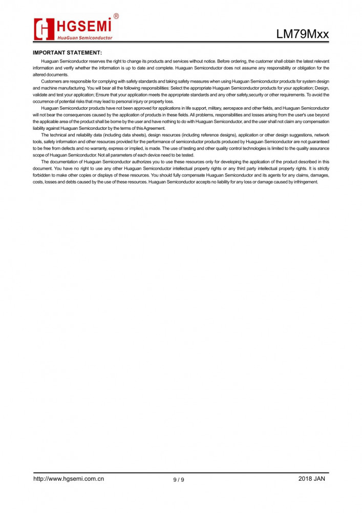 HGSEMI datasheet page 9