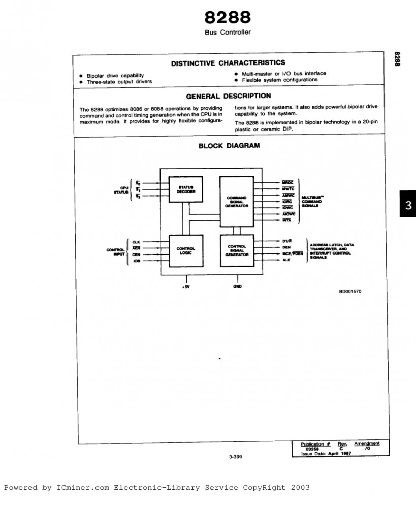 MD8288/B technical document page 1