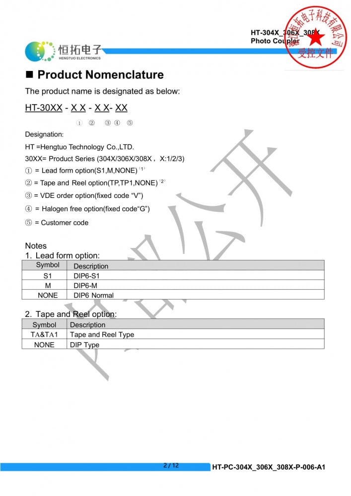HT-3083 datasheet page 3