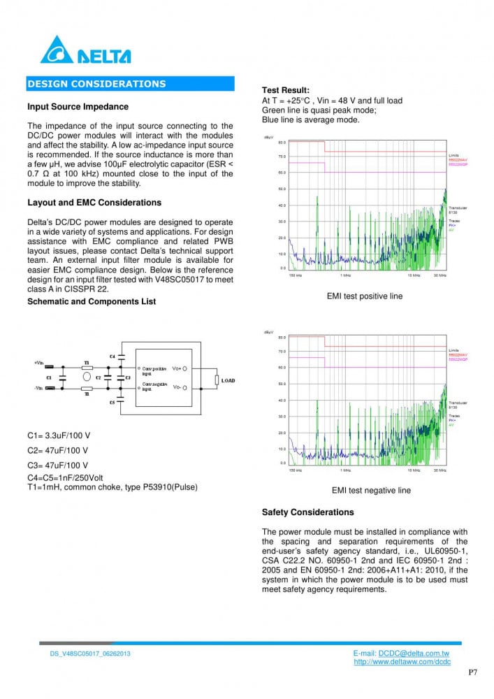 DELTA V48SC05017NRFA datasheet page 7