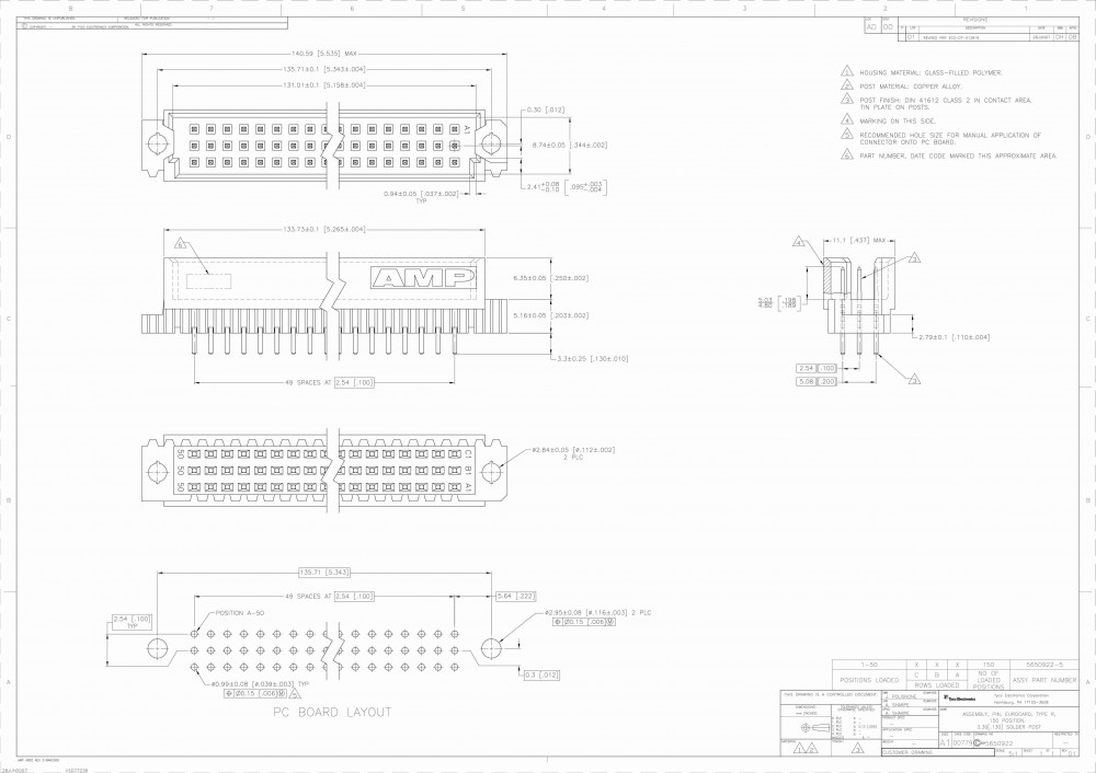 TE Connectivity 5650922-5 technical drawing