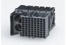 Impact 100 Ohm 4 Pair Right-Angle Daughtercard Receptacle, Left Guided, 10 Columns, 120 Circuits, Plated Through Hole Dimension 0.46mm, Lead-Free