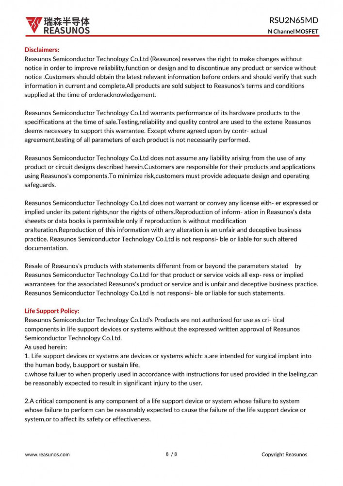 RSU2N65MD datasheet page 8