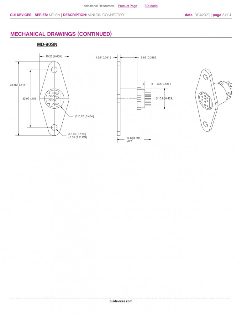 CUI MD-30SN datasheet page 3