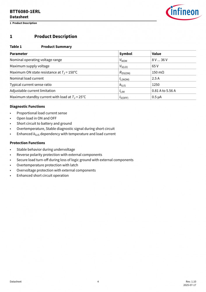 BTT60801ERLXUMA1 document page 4