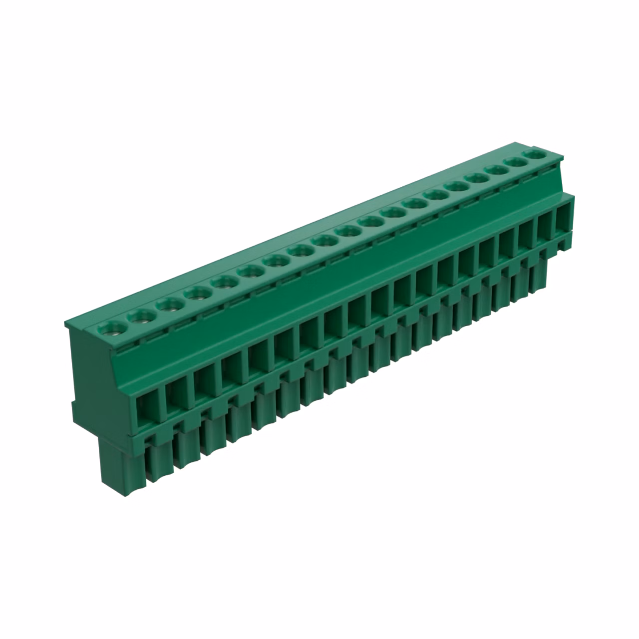 3.81mm Pitch Eurostyle Vertical Plug, Rear Wire Entry, Green Housing, Gold (Au) Plated, 19 Circuits for sale