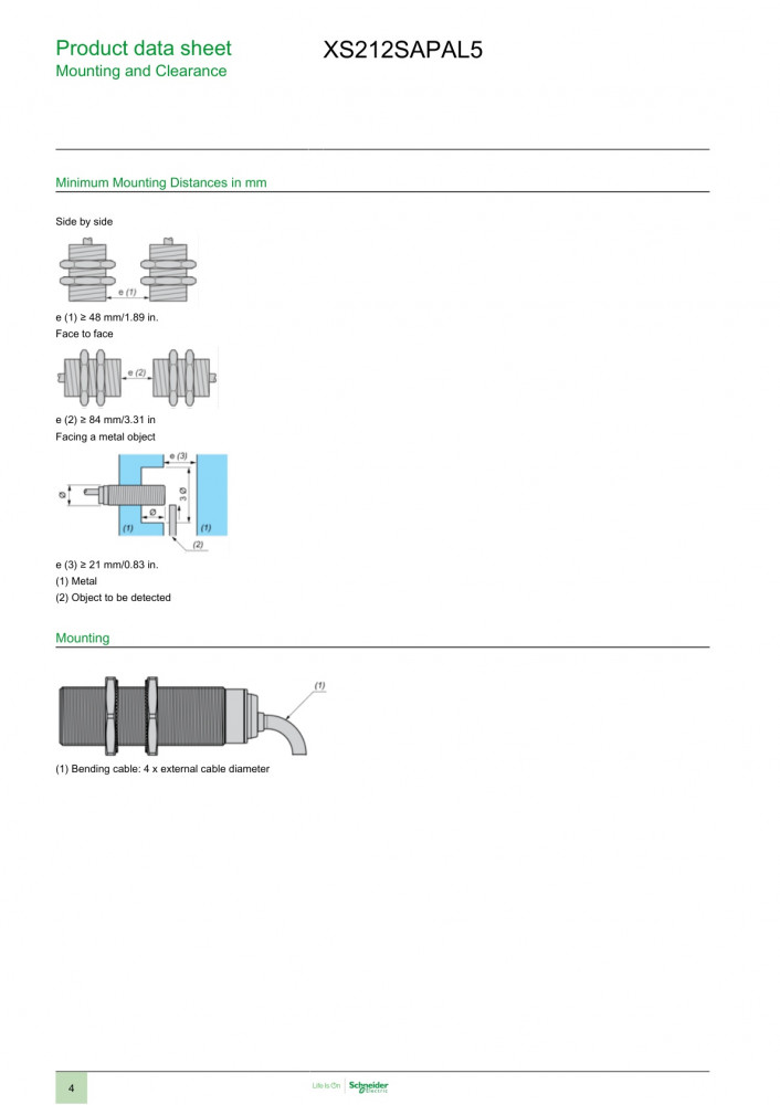 XS212SAPAL5 product documentation page 4