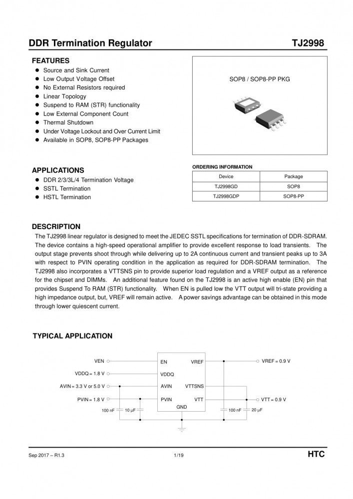 TJ2998GDP datasheet page 1