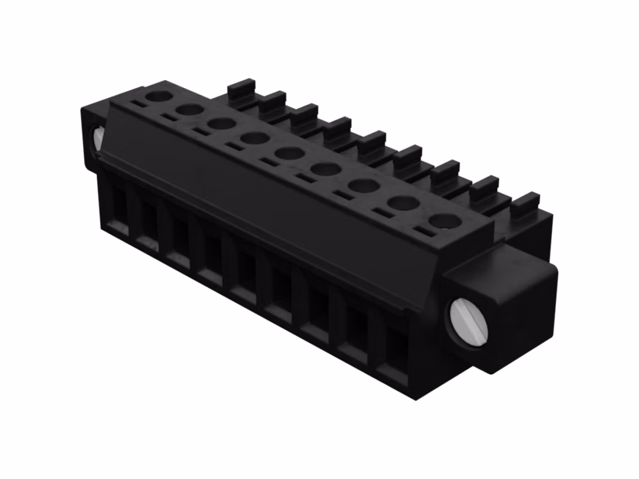 3.81mm Pitch Eurostyle Horizontal Plug, with Retention Screws and Standard Imprinting, Black, 9 Circuits for sale