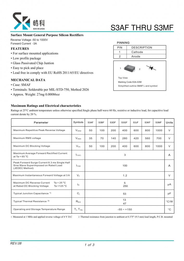 S3MF datasheet page 1