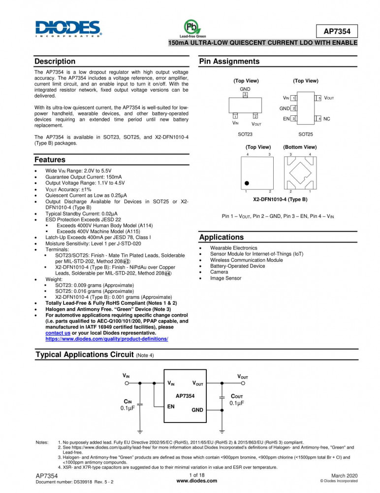 AP7354 document page 1