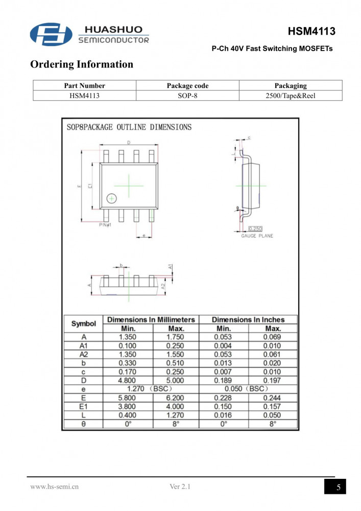 HSM4113 datasheet page 5