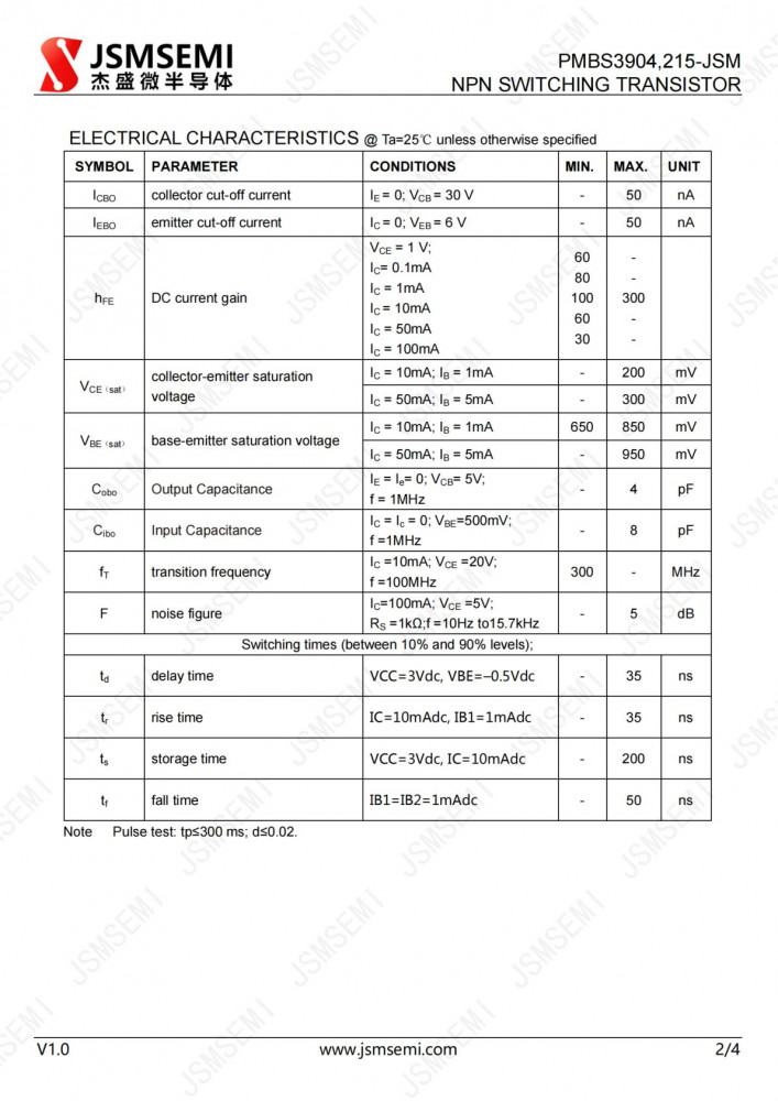 PMBS3904,215-JSM datasheet page 2