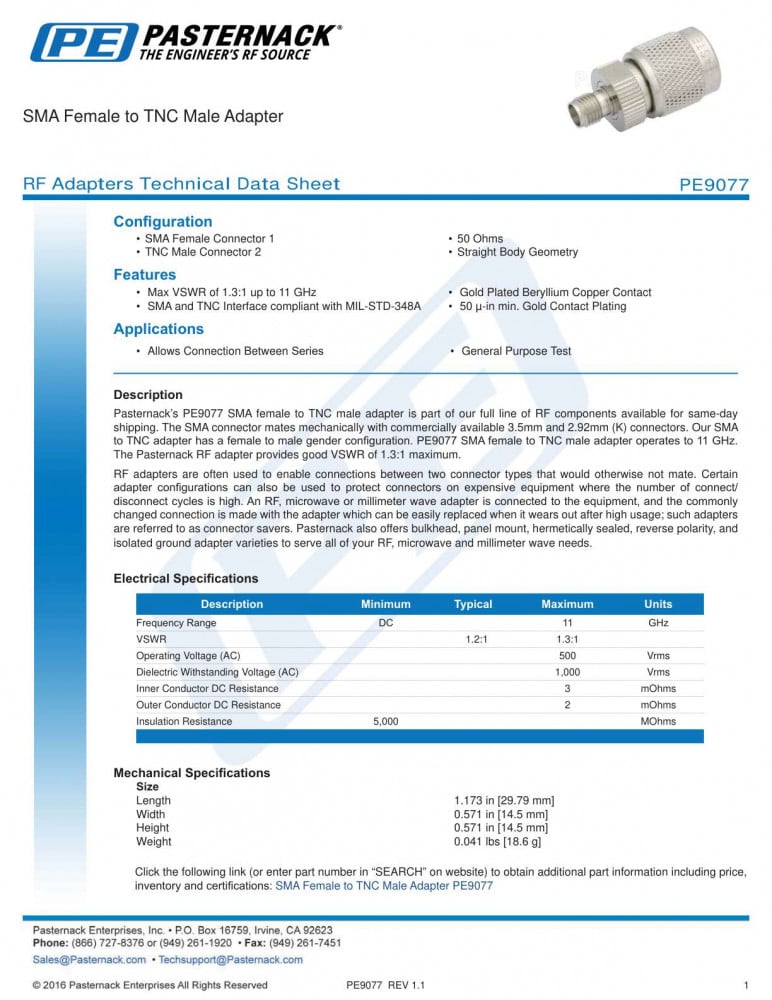 PE9077 technical document page 1