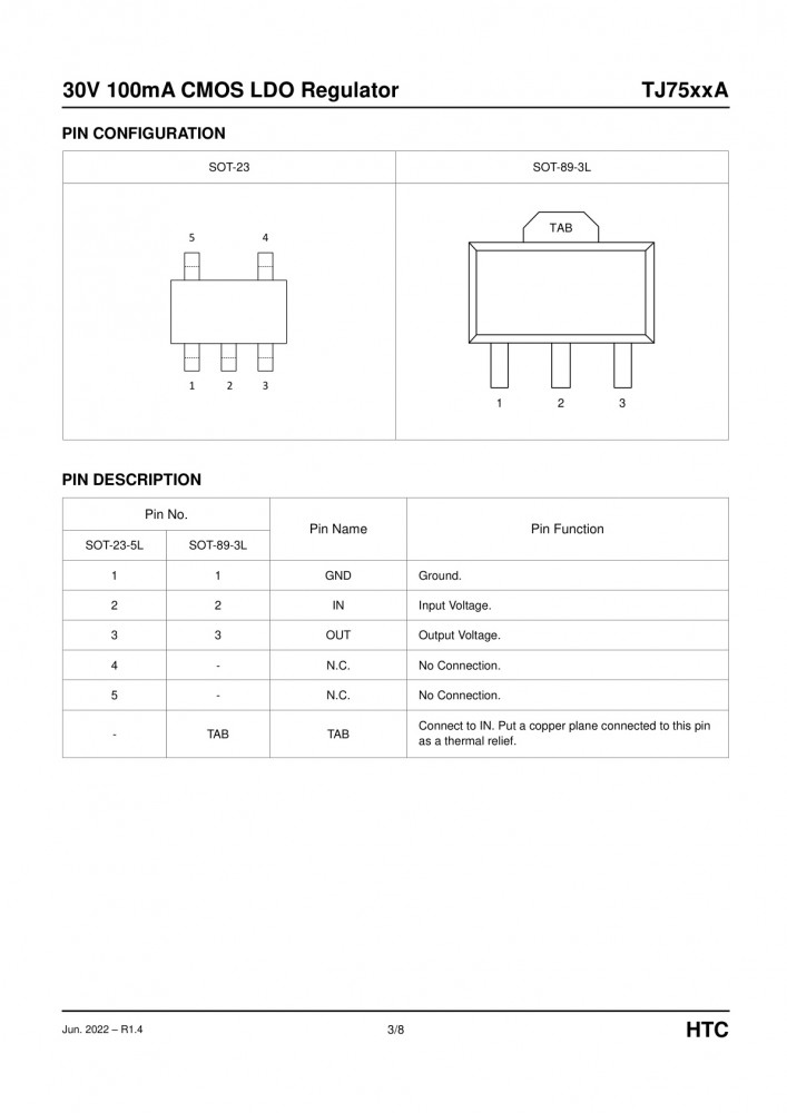 TJ7533AGSF5 datasheet page 3