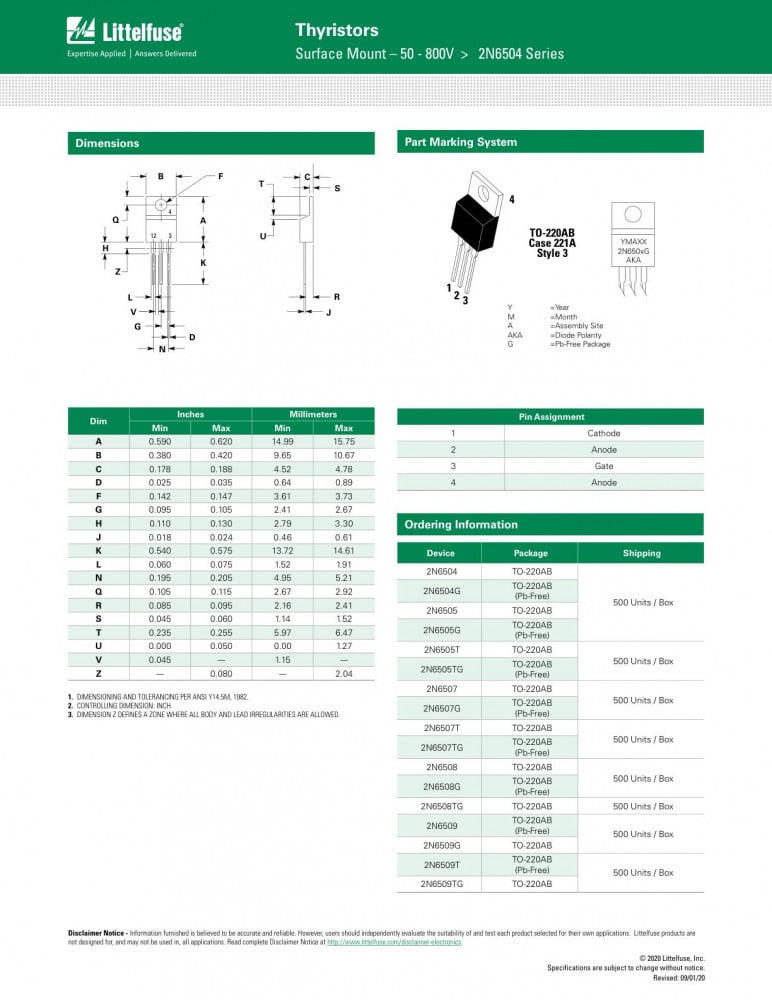 2N6504G datasheet page 6