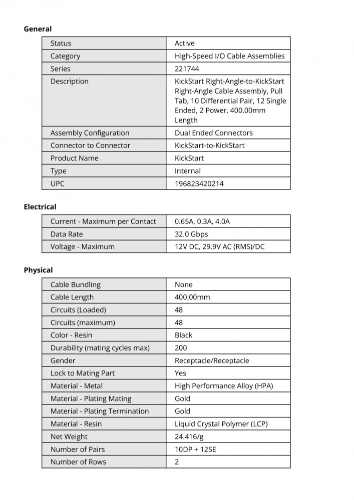 MOLEX 2217440400 technical document page 2