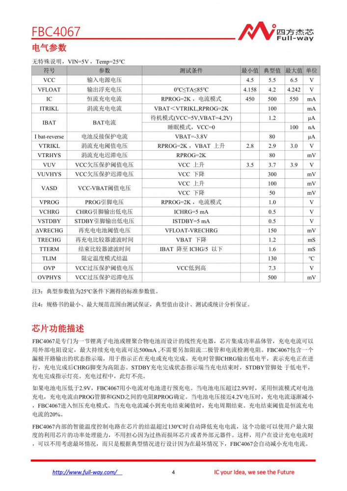 FBC4067 datasheet page 4