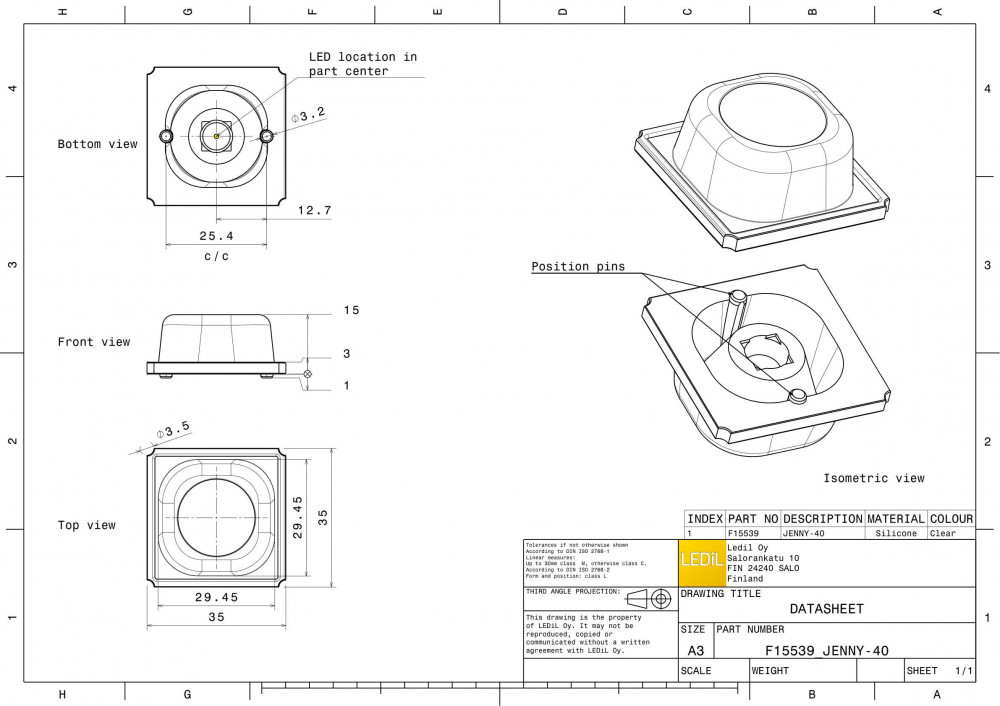 LEDiL JENNY-40 F15539 technical drawing preview