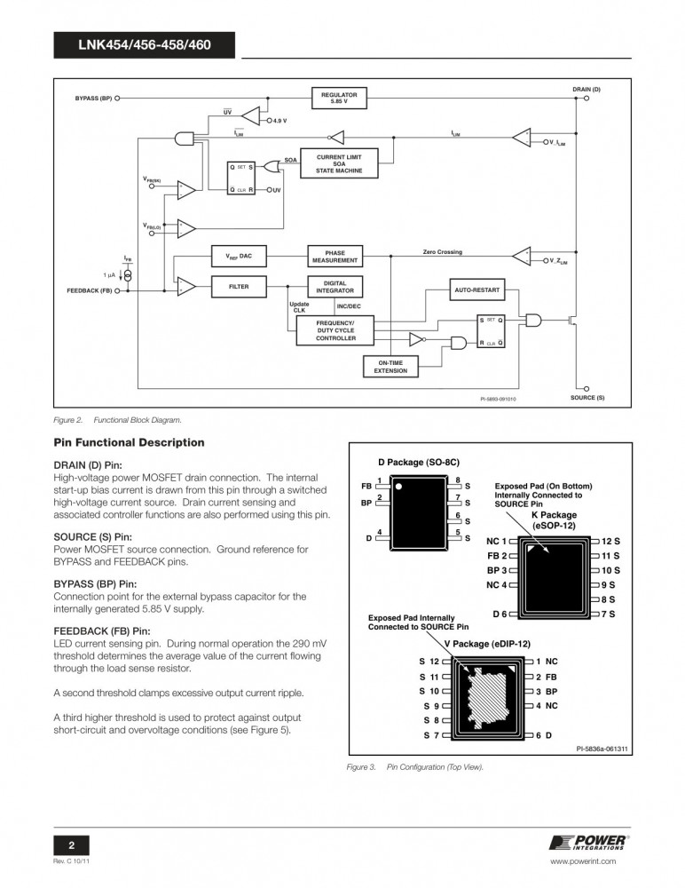 LNK460VG technical document page 2